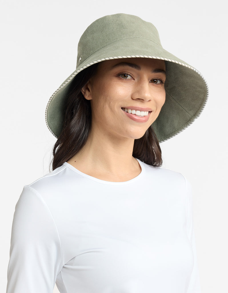 Palm Beach Cotton Linen Sun Hat UPF 50+ | Women's Sun Protection Hat ...
