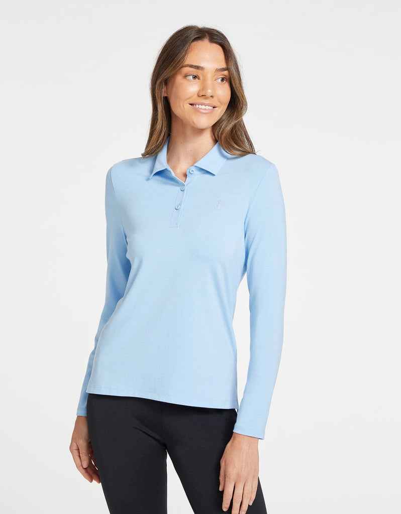 Long Sleeve Women's UPF 50+ Polo Shirt | UV Sun Protective Polo – Solbari